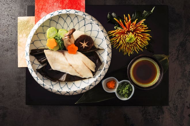 Bar cuit à la vapeur style matsumae | Illustré